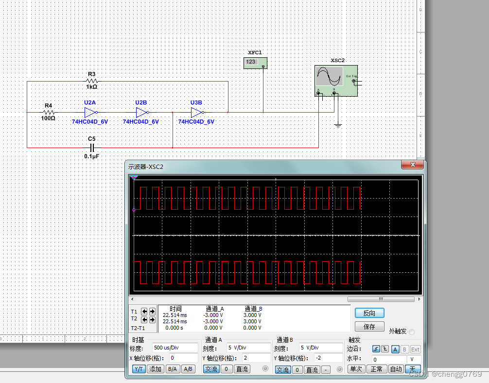 Multisim仿真74HC04振荡器-1 – mis2erp.com技术分享