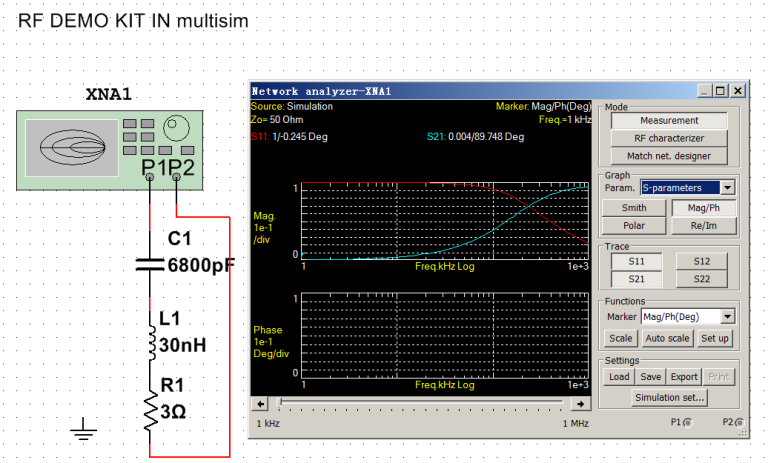 Multisim学习-13 电容的幅频特性 – mis2erp.com技术分享